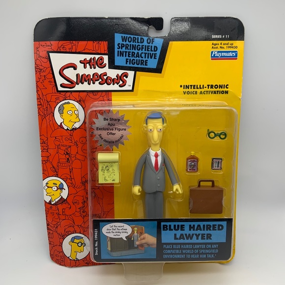 Vintage | Accents | Vtg The Simpsons Playmates Blue Haired Lawyer ...
